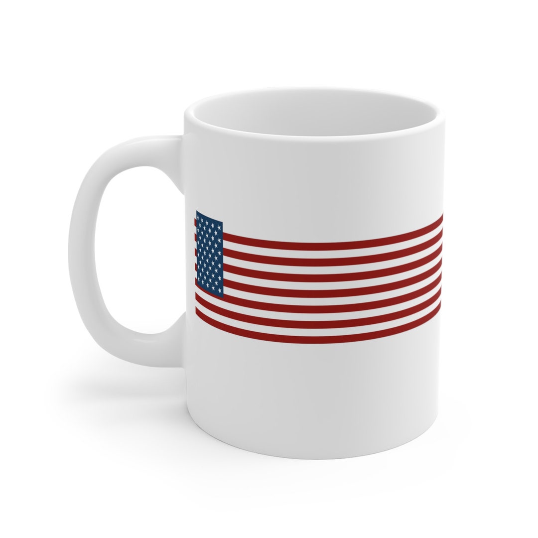 All American Mug Patriotic American Flag Coffee Mug Polka Dots, 11oz ...
