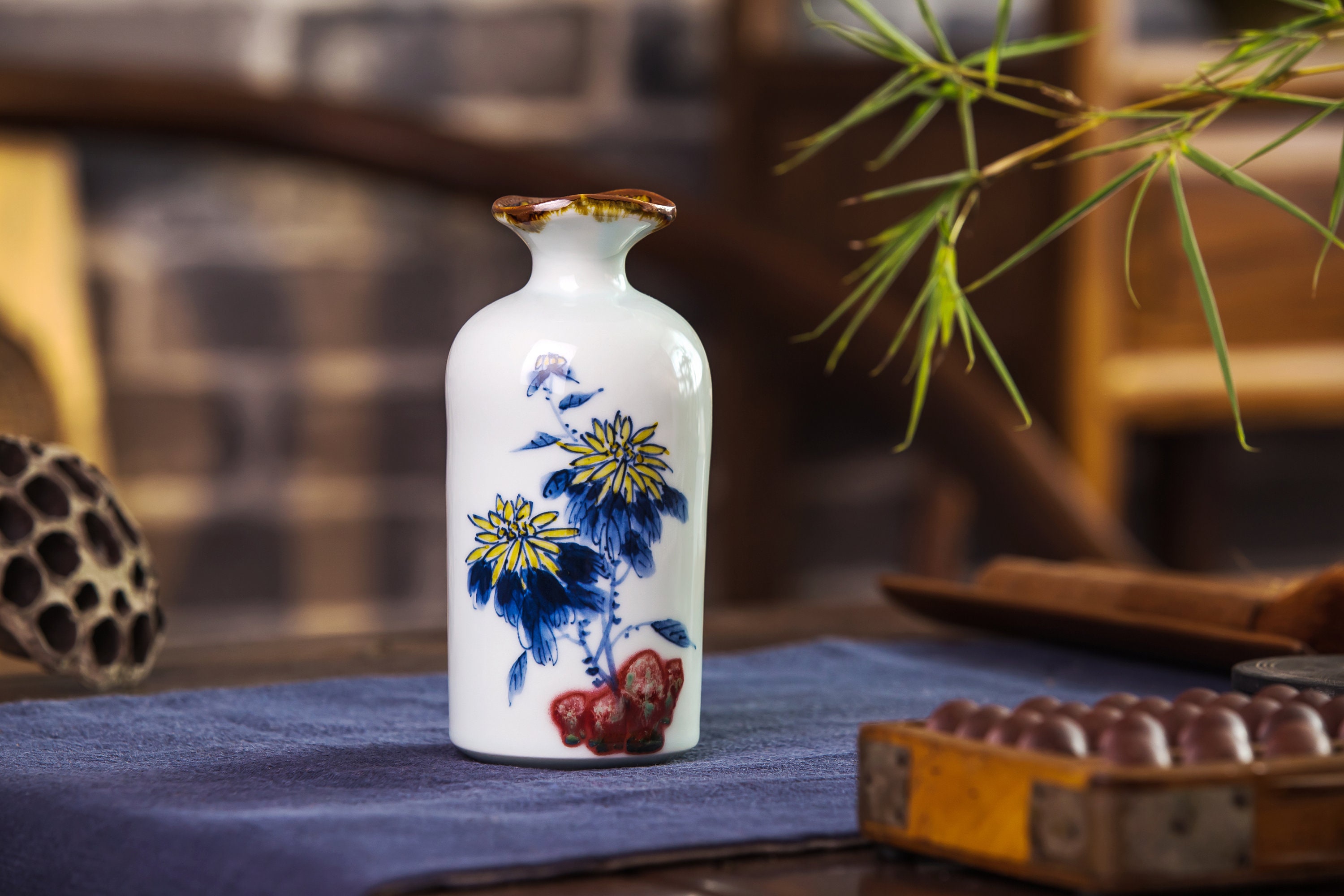 Handmade Ceramic Flower Vase, Sake Pot, Small Vase, Chinese Style ...