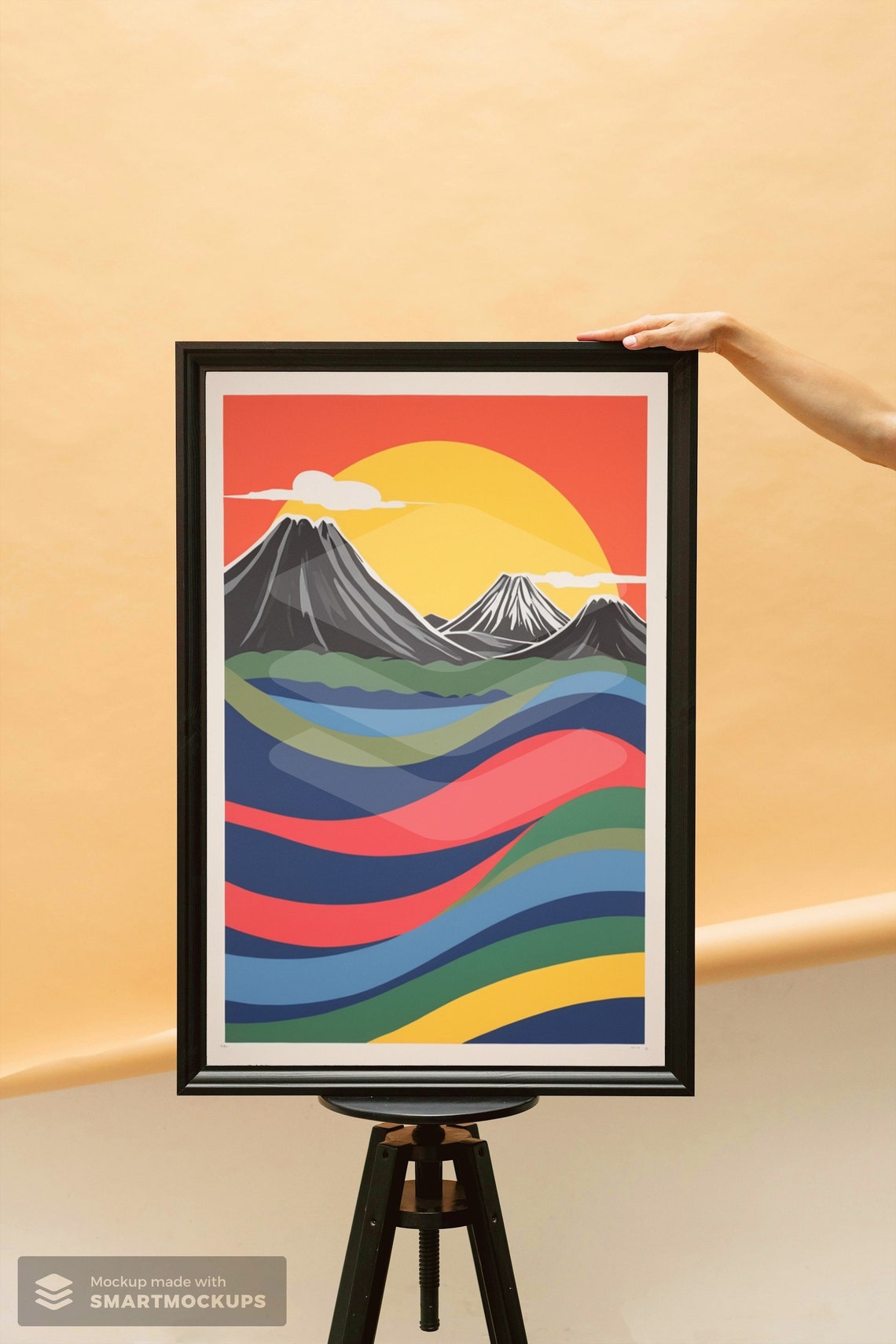 Colorful Wall Art, Printable Art, Direct Download, Sunset Painting ...