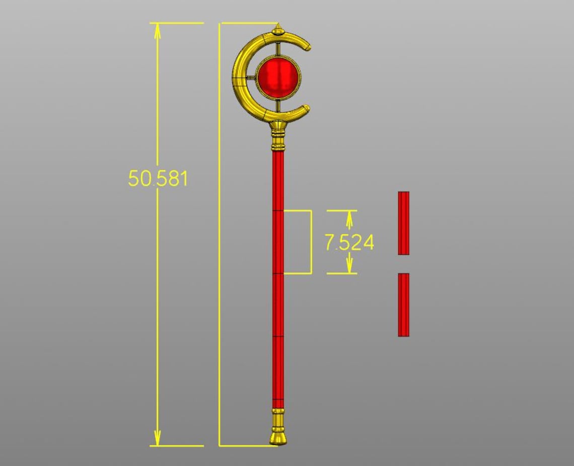 Frieren Inspired Mage Staff 3D Printed DIY Cosplay Kit - Etsy Canada