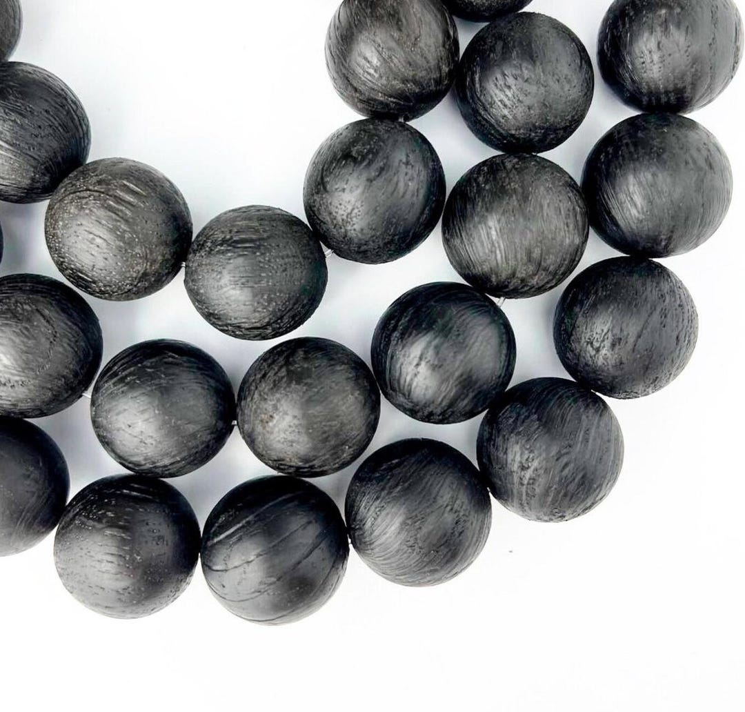 Waxed Bog Oak Beads Aged More Than 6000 Years Etsy