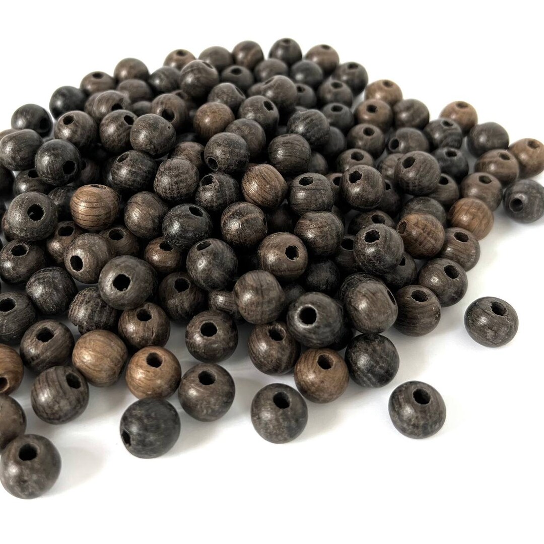 Bog Oak Beads 6450 Years Old, Bog Oak Wood, Wooden Beads, DIY Jewelry ...