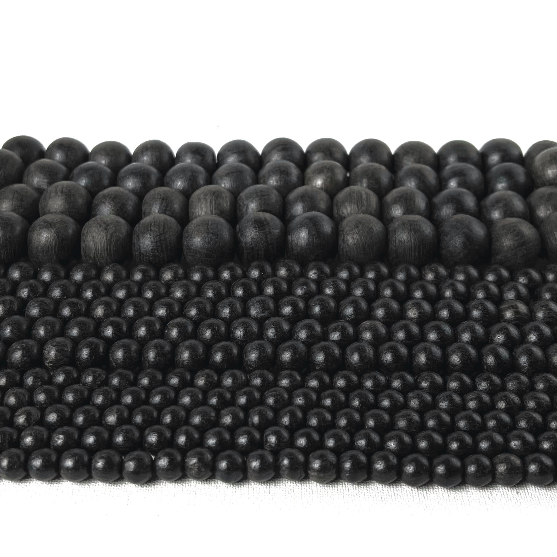 Bog Oak Beads 6450 Years Old Black Wooden Beads Vintage Old Beads Irish Bog Oak Etsy