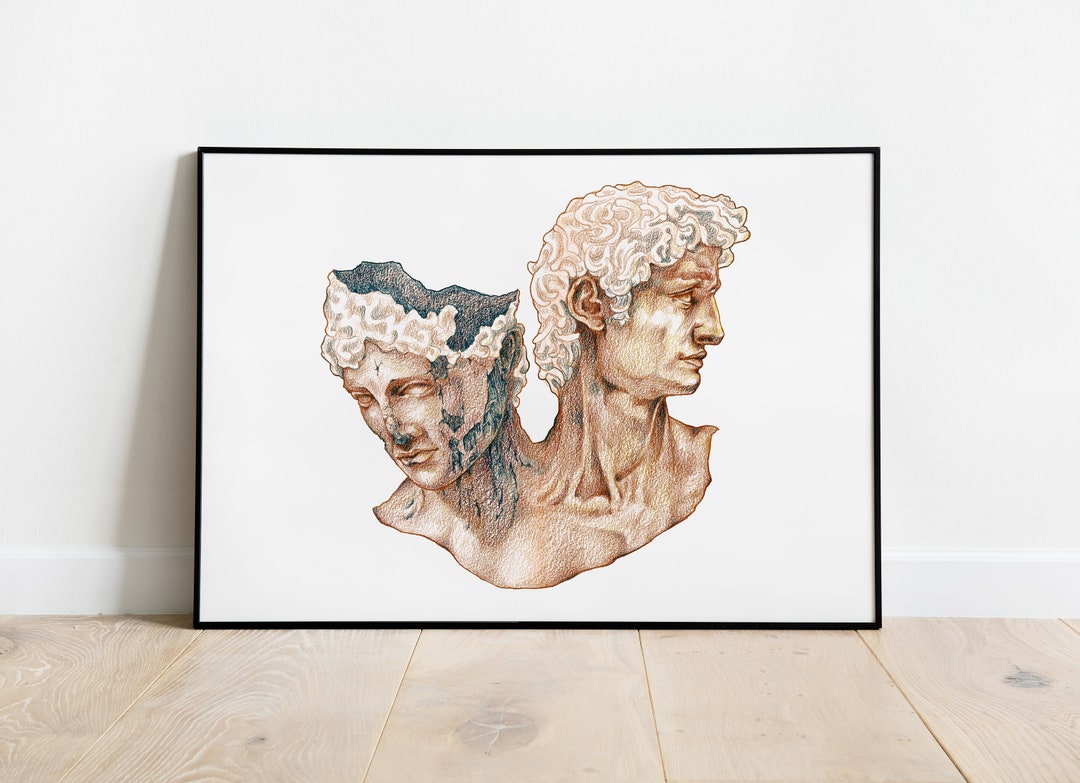 Janus Greek God of Dualities A3, A4, A5, A6 Fantasy Wall Art ...