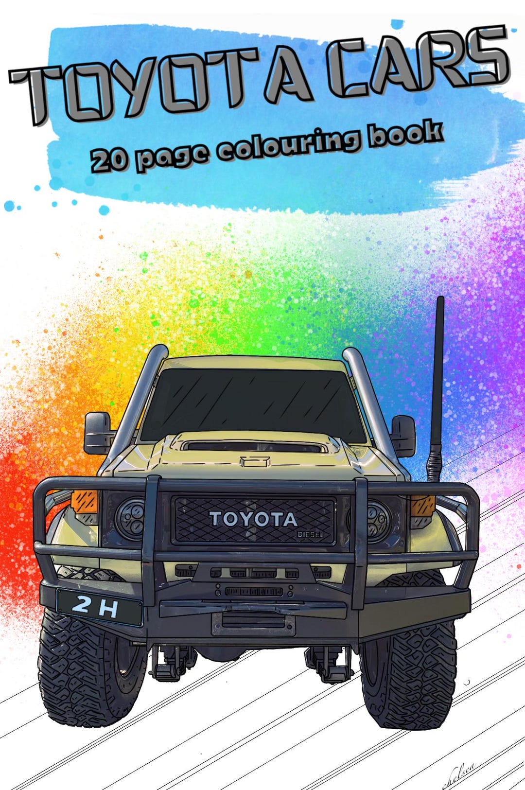 Toyota Cars Colouring Book Digital Download, Unique Cars, 4WD, Supra ...