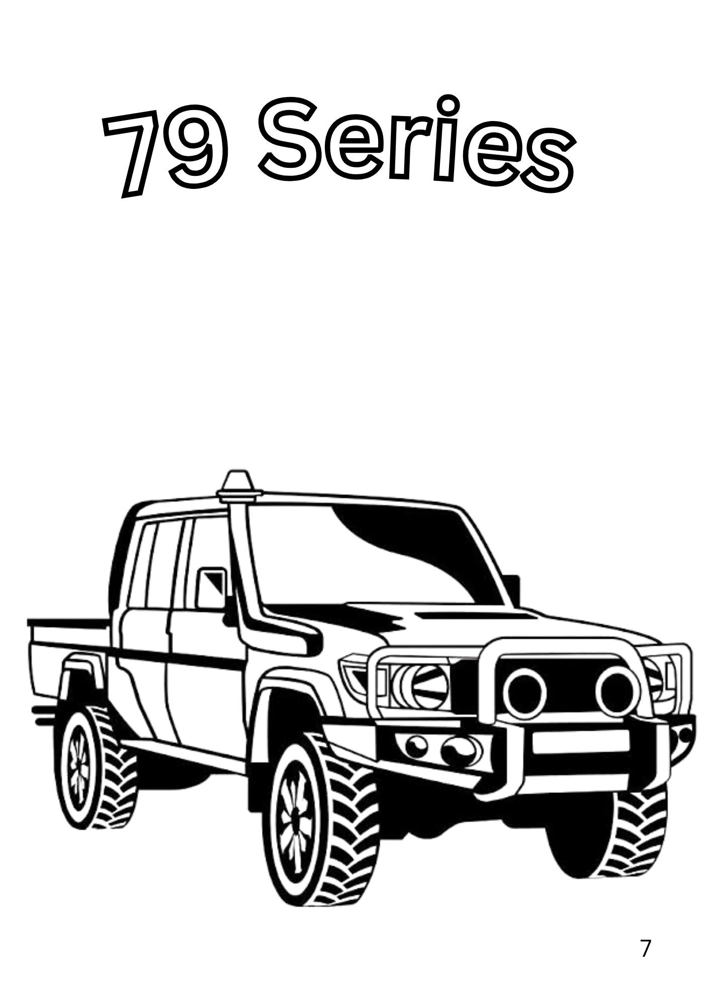 Toyota Cars Colouring Book Digital Download, Unique Cars, 4WD, Supra ...