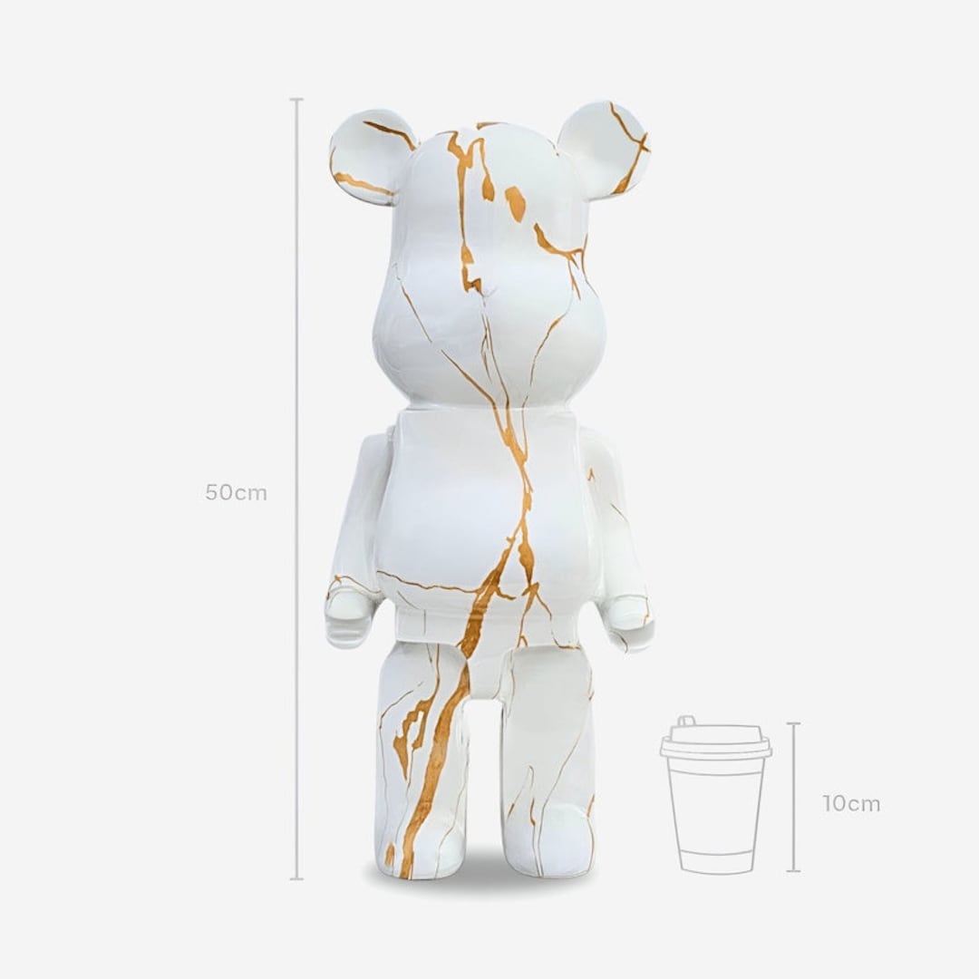 50cm 1ft 7 Giant Bear Sculpture Handmade Resin Statue Golden Luster - Etsy