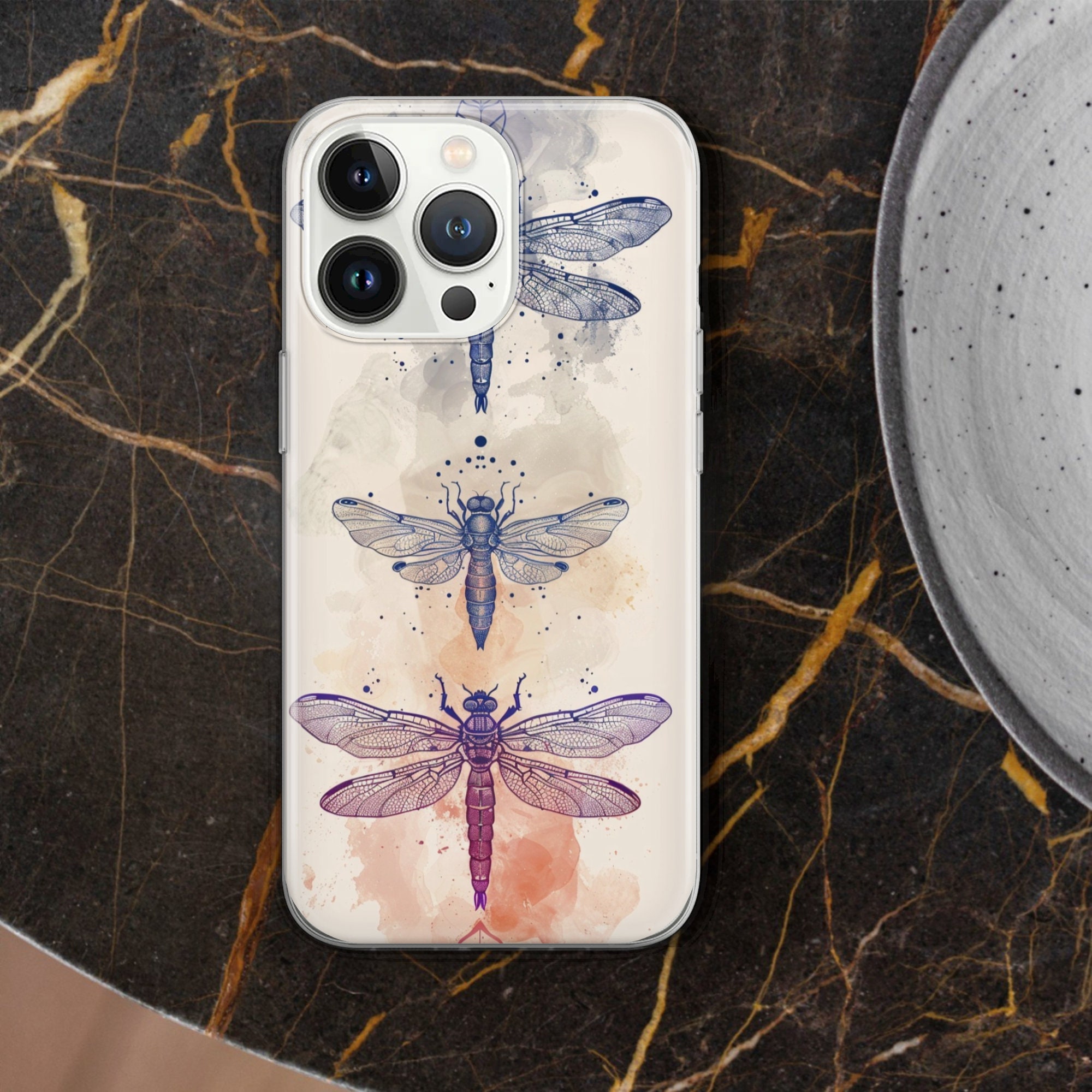 Summer Dragonfly Phone Case Nature Bug Cover for iPhone 15 14 13 SE 12 ...