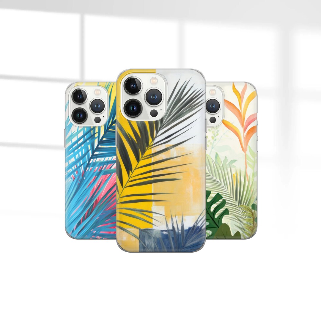 Exotic Leaf Phone Case Abstract Nature Cover for iPhone 15 14 13 SE 12 ...