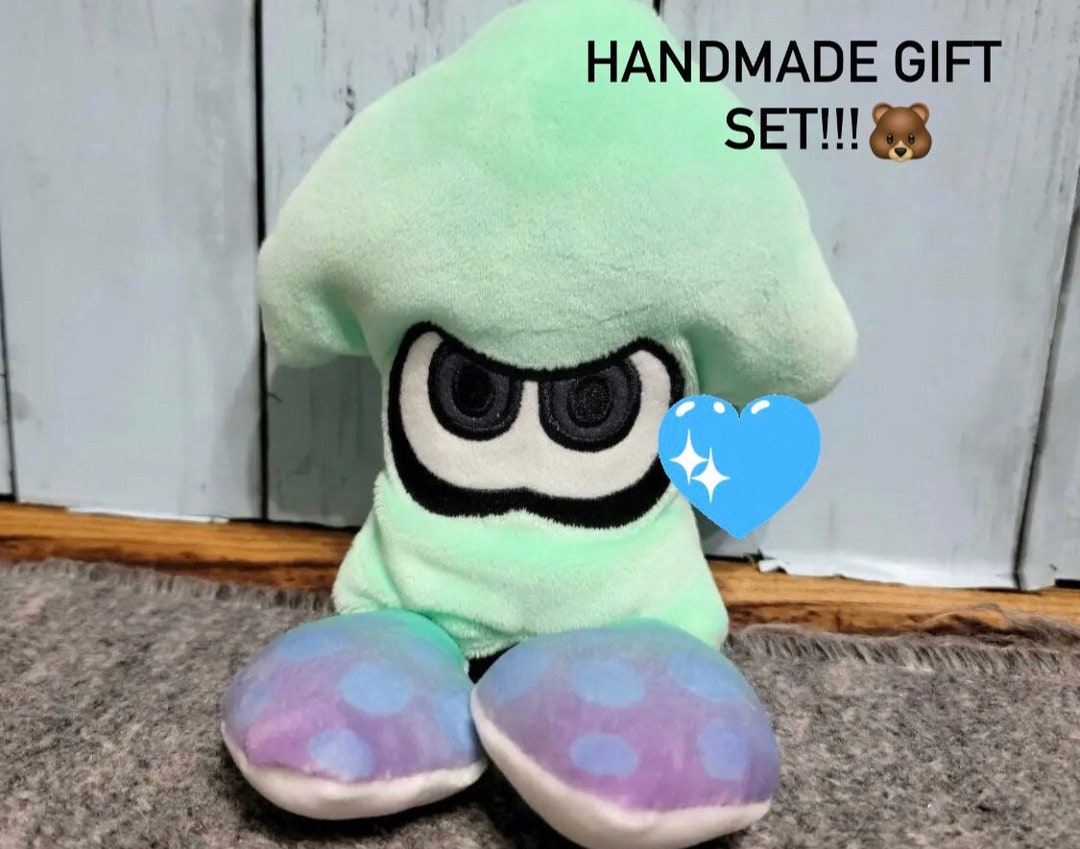Splatoon Plush Set / Rainbow Squid Plush With Handmade Accessories Set ...