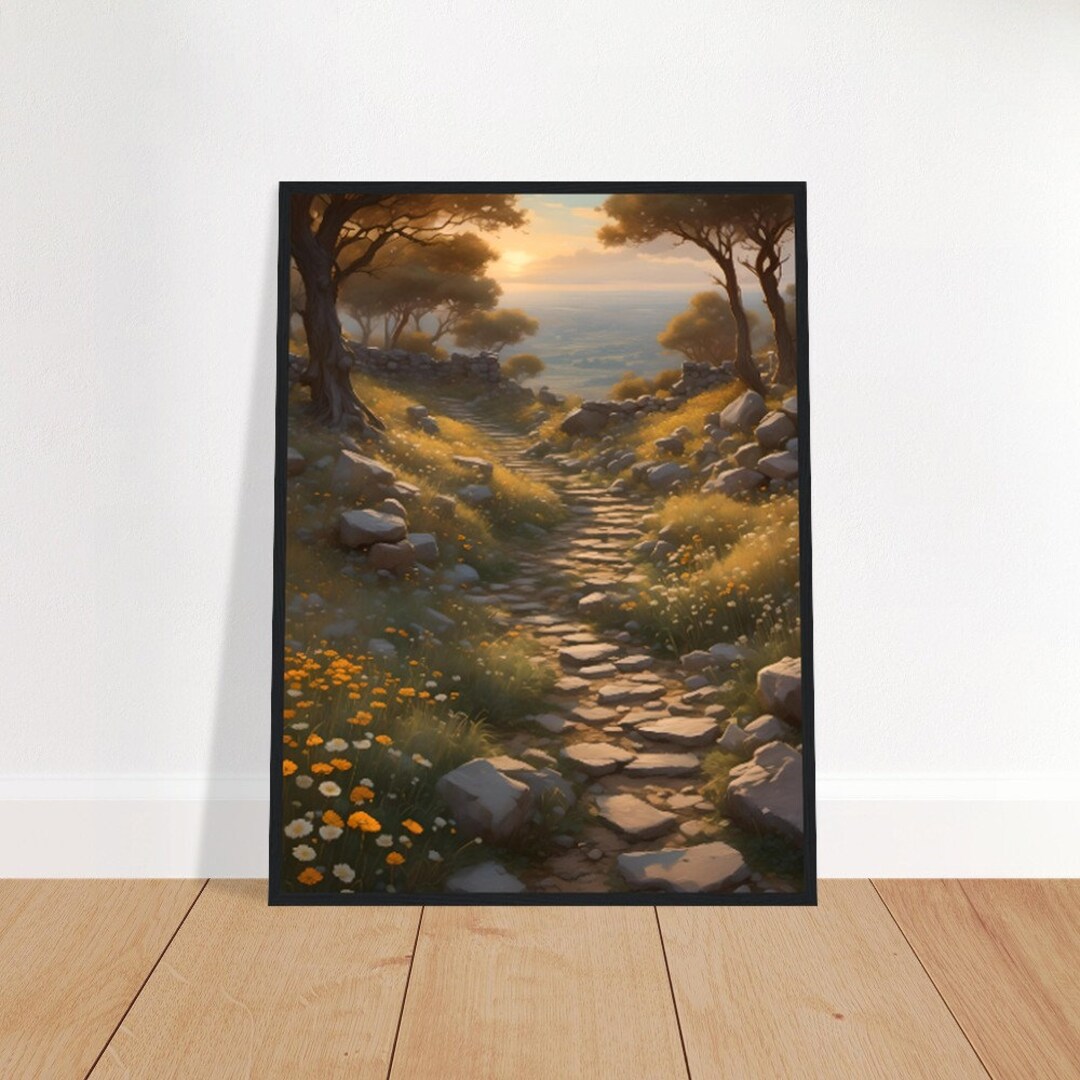 Golden Path Path to the Sunrise Painting, Portrait Painting, Nature ...