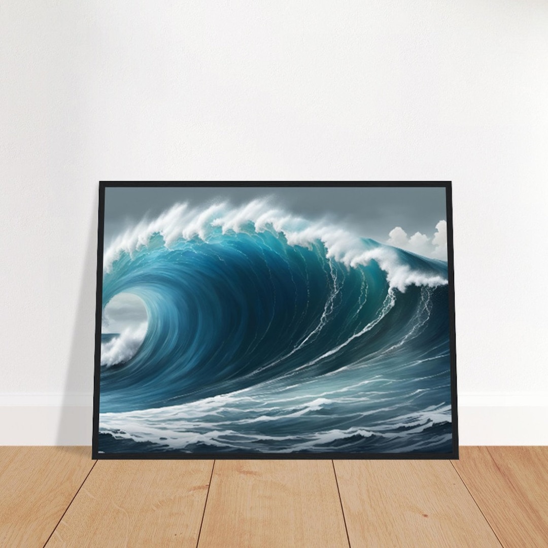 Eternal Surge | Ocean Wave Painting, Tunnel Wave Art, Landscape ...
