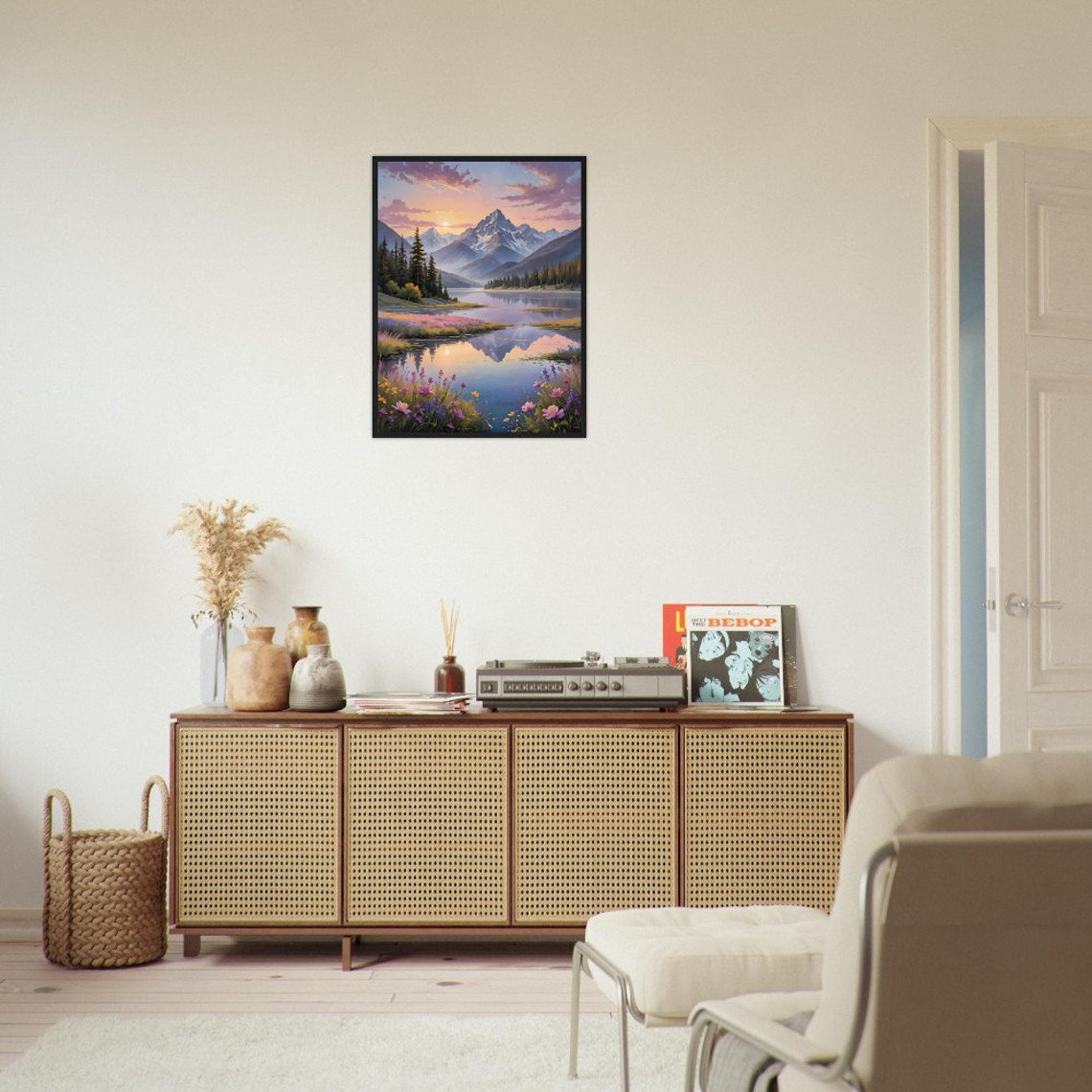 Sublime Mountain Lake Beautiful Mountain Lake Painting, Portrait ...