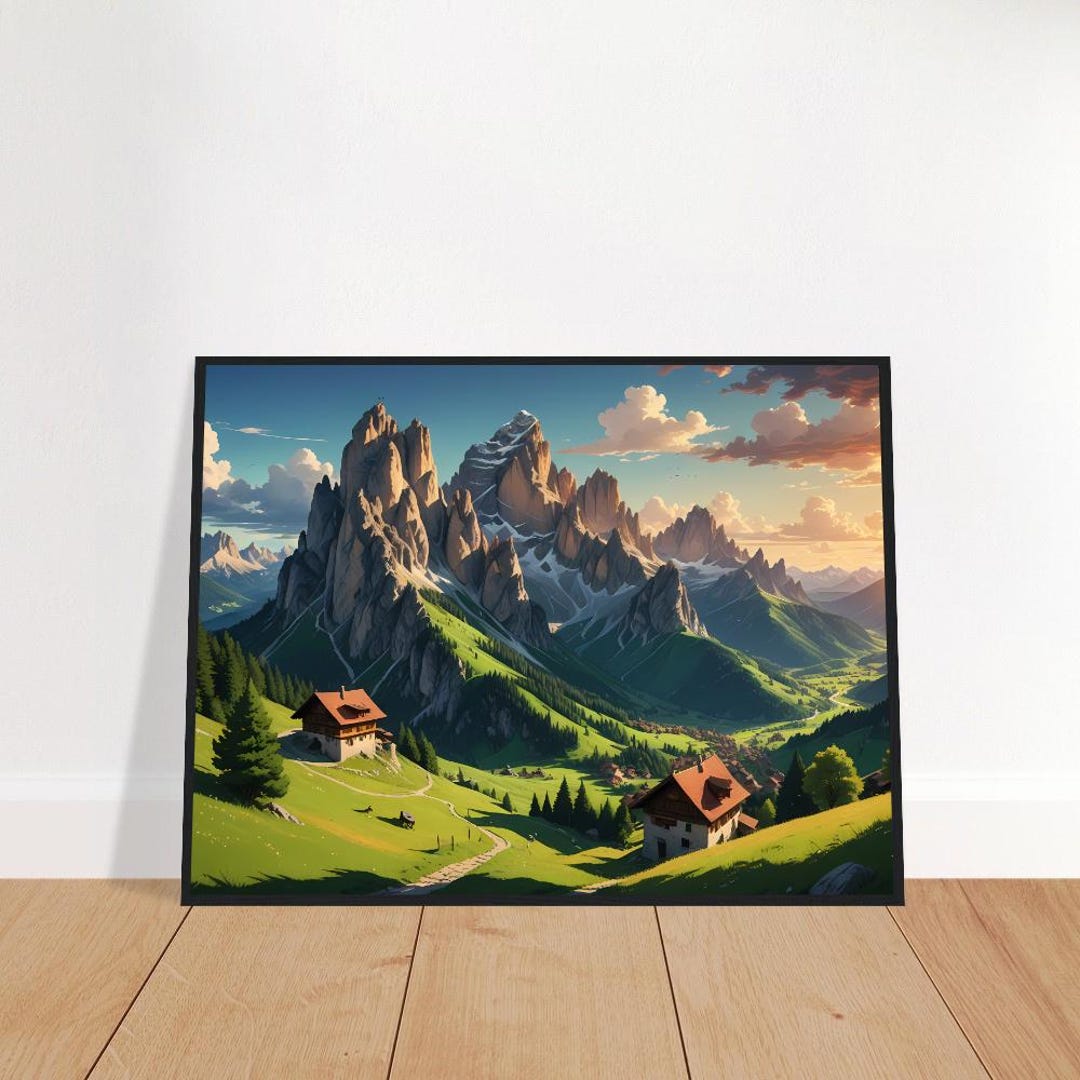 Dolomites of Italy | Italian Dolomites Painting, Landscape Painting ...