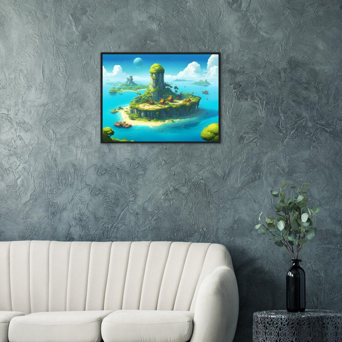 Serene Escape | Tropical Island Painting, Archipelago Art, Landscape ...
