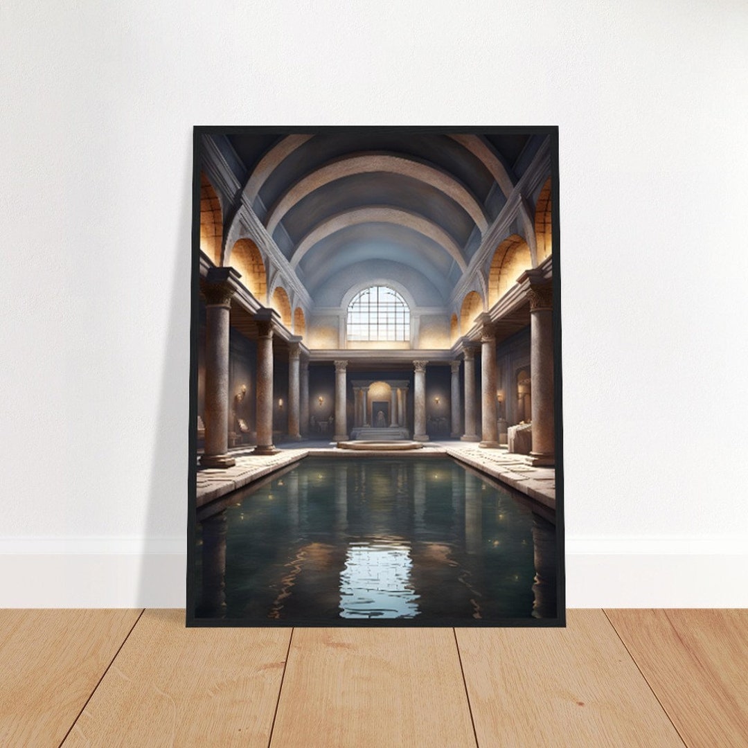 Soak in History | Ancient Roman Bathhouse Painting, Roman Thermae Art ...