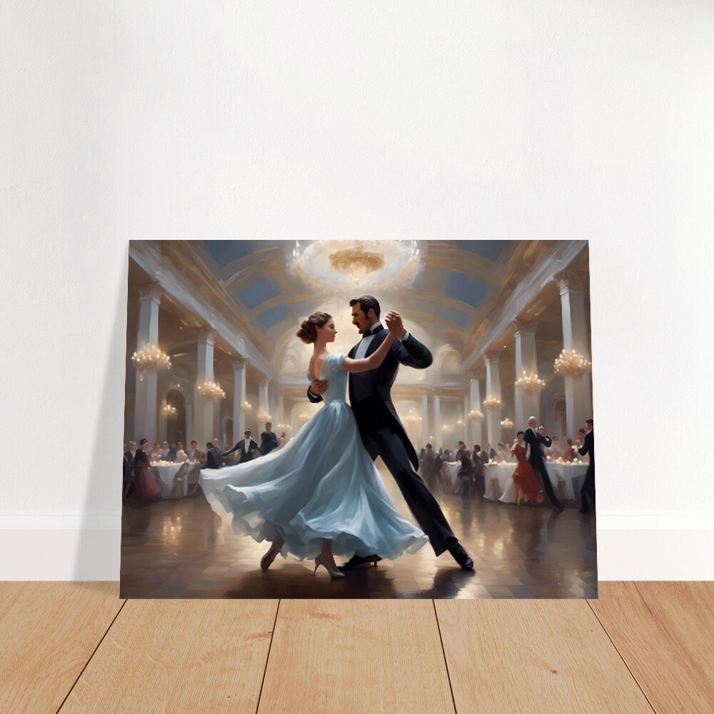 Timeless Dance Man and Woman Dancing the Waltz Painting, Landscape ...