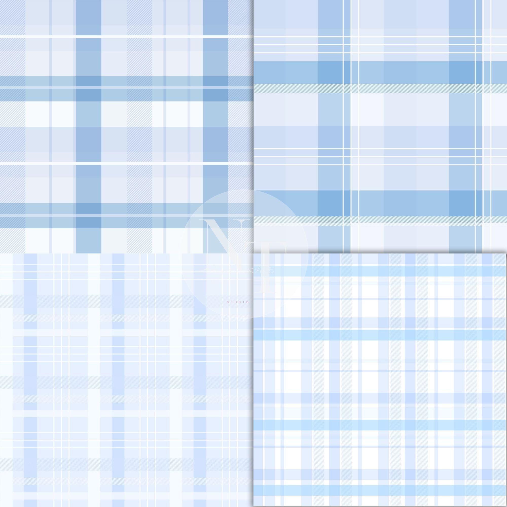 Blue Baby Boy Digital Paper, Nursery Baby Shower Seamless Pattern, Blue ...