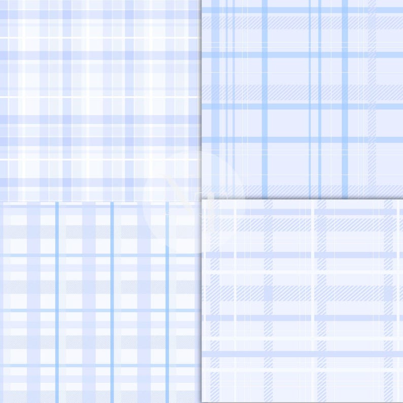 Blue Baby Boy Digital Paper, Nursery Baby Shower Seamless Pattern, Blue ...