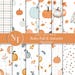Watercolor Boho Fall Autumn Digital Paper, Pastel Pumpkin Seamless ...