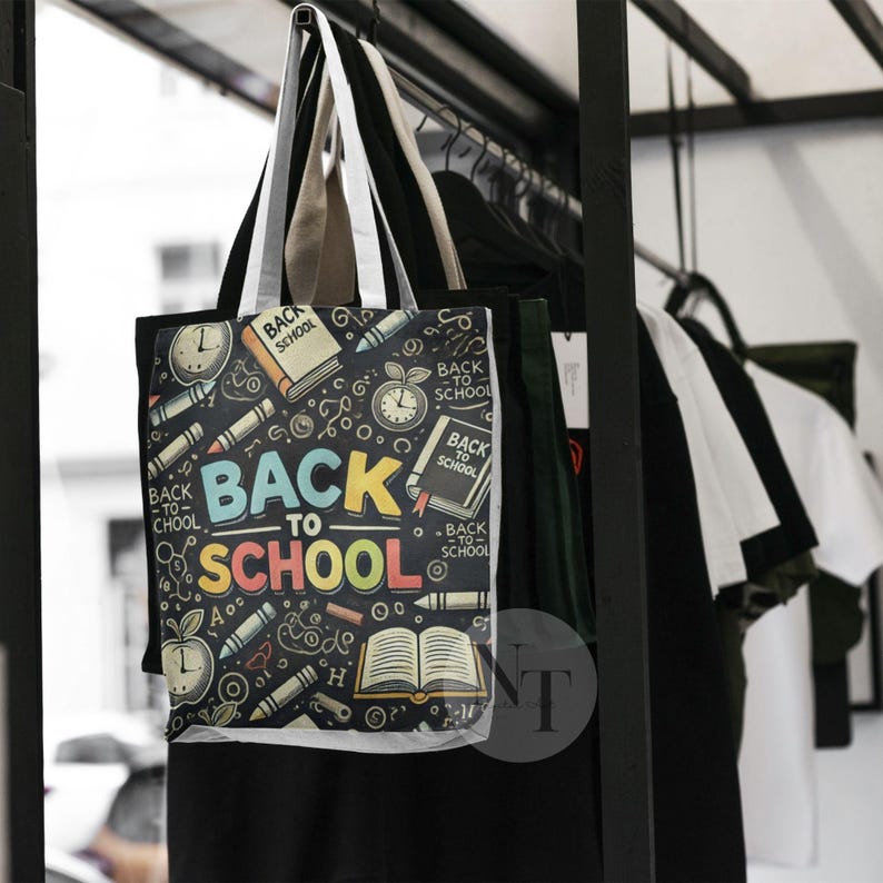 Chalkboard Back to School Digital Paper, School Supplies Seamless ...