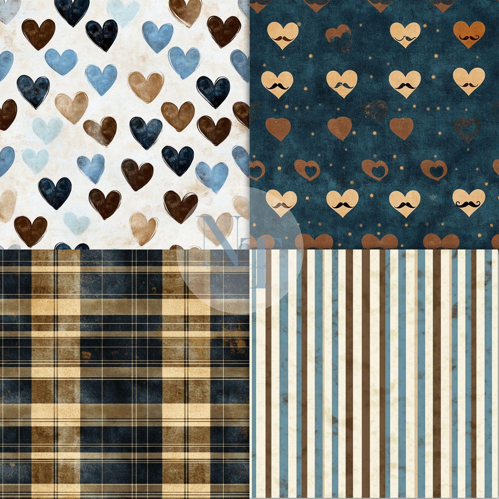 Happy Fathers Day Digital Paper, Dad Seamless Pattern, Fathers Day ...