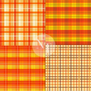 Halloween Plaid Digital Paper, Orange Plaid Seamless Pattern, Autumn ...