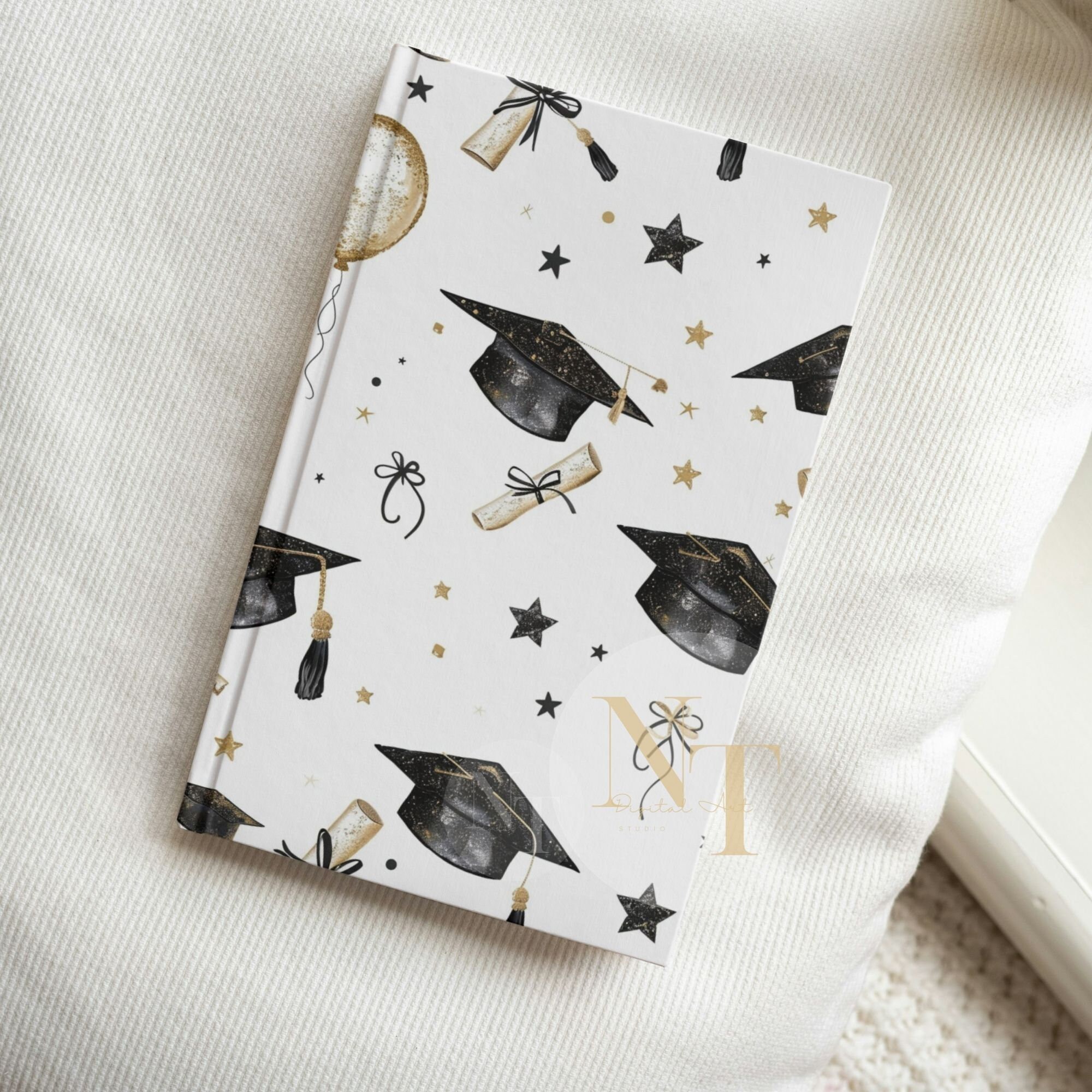 Graduation Digital Paper Seamless Pattern, Class of 2024, Glitter Gold ...