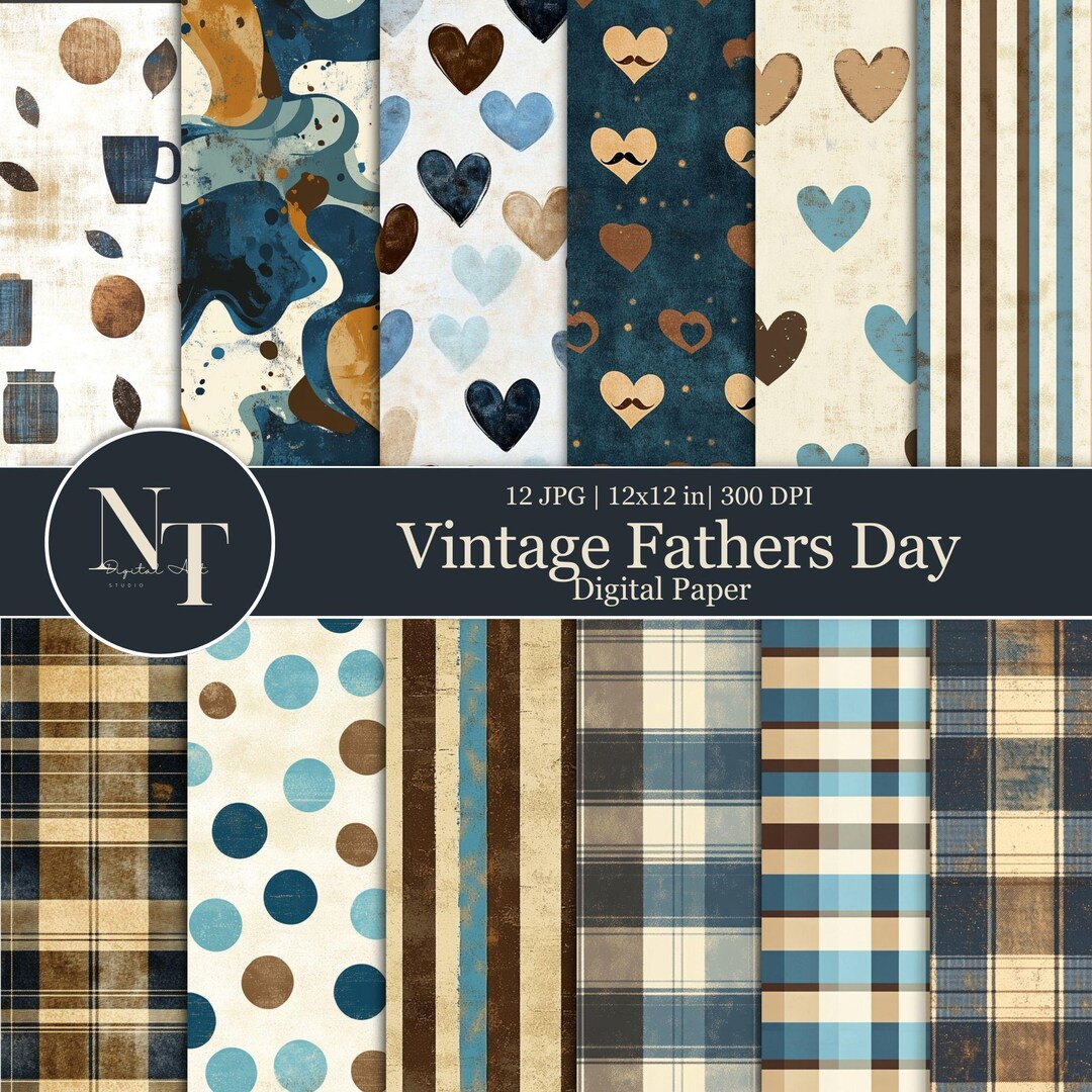 Happy Fathers Day Digital Paper, Dad Seamless Pattern, Fathers Day ...