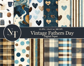 Happy Fathers Day Digital Paper, Dad Seamless Pattern, Fathers Day ...