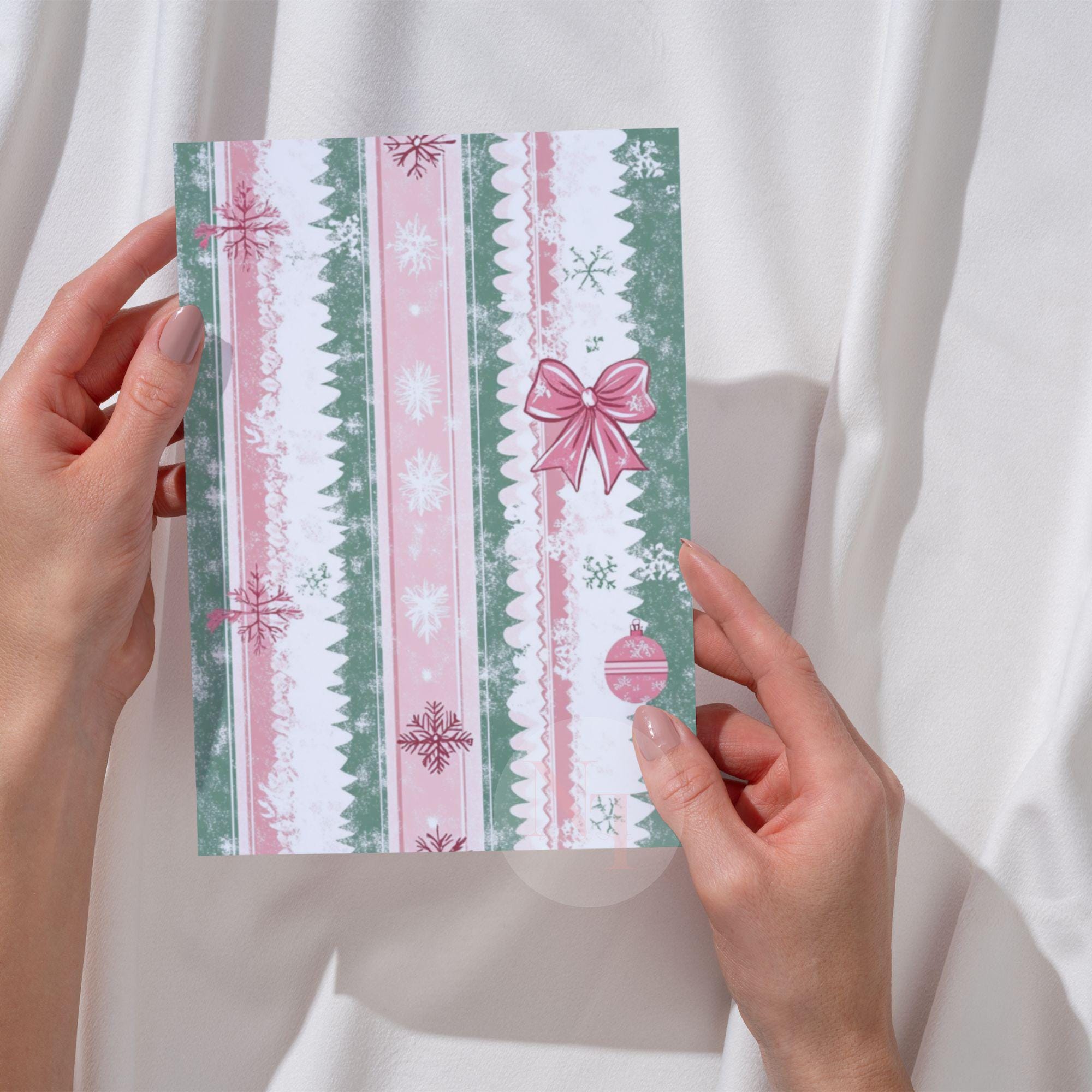 Pink Christmas Digital Paper Pink Bow Coquette Seamless Pattern ...