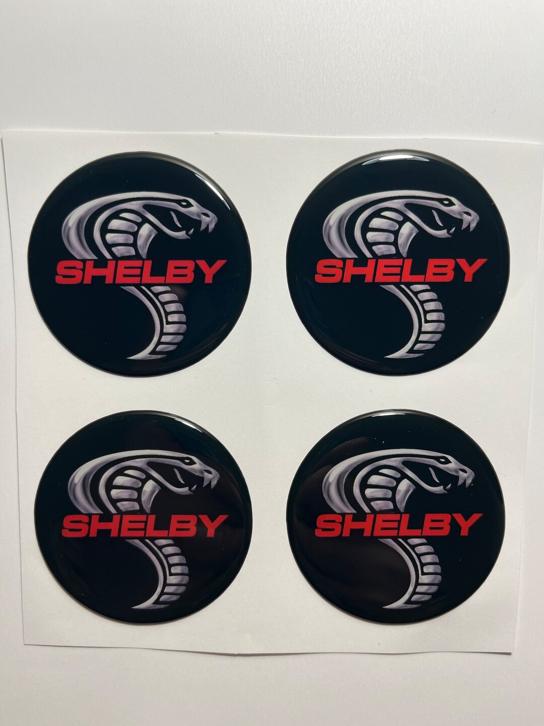Shelby Stickers Set of 4 Center Wheel Caps Decals Shelby Emblems ...