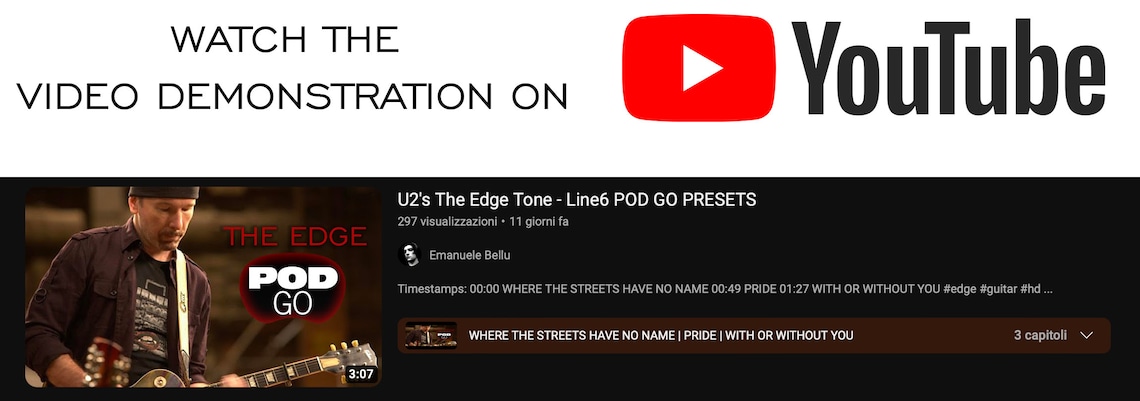 LINE 6 POD GO Presets - U2's the Edge Tone - Etsy