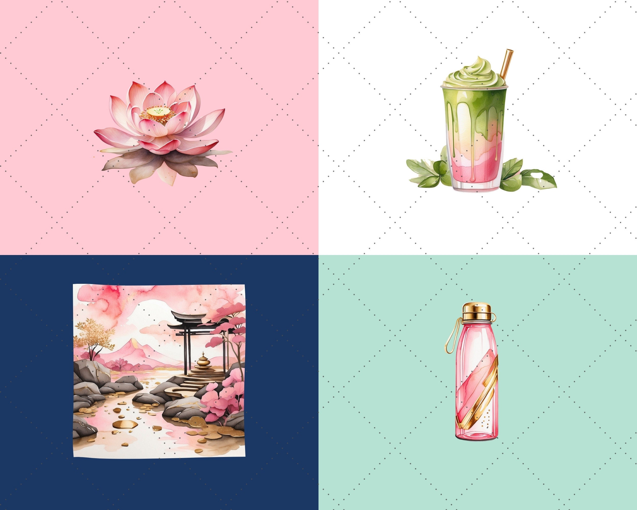 Watercolor Yoga Lover Clipart Set, Relaxation Clipart, Meditation and ...