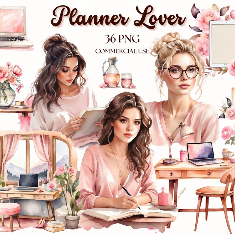 Planner Clipart - Etsy