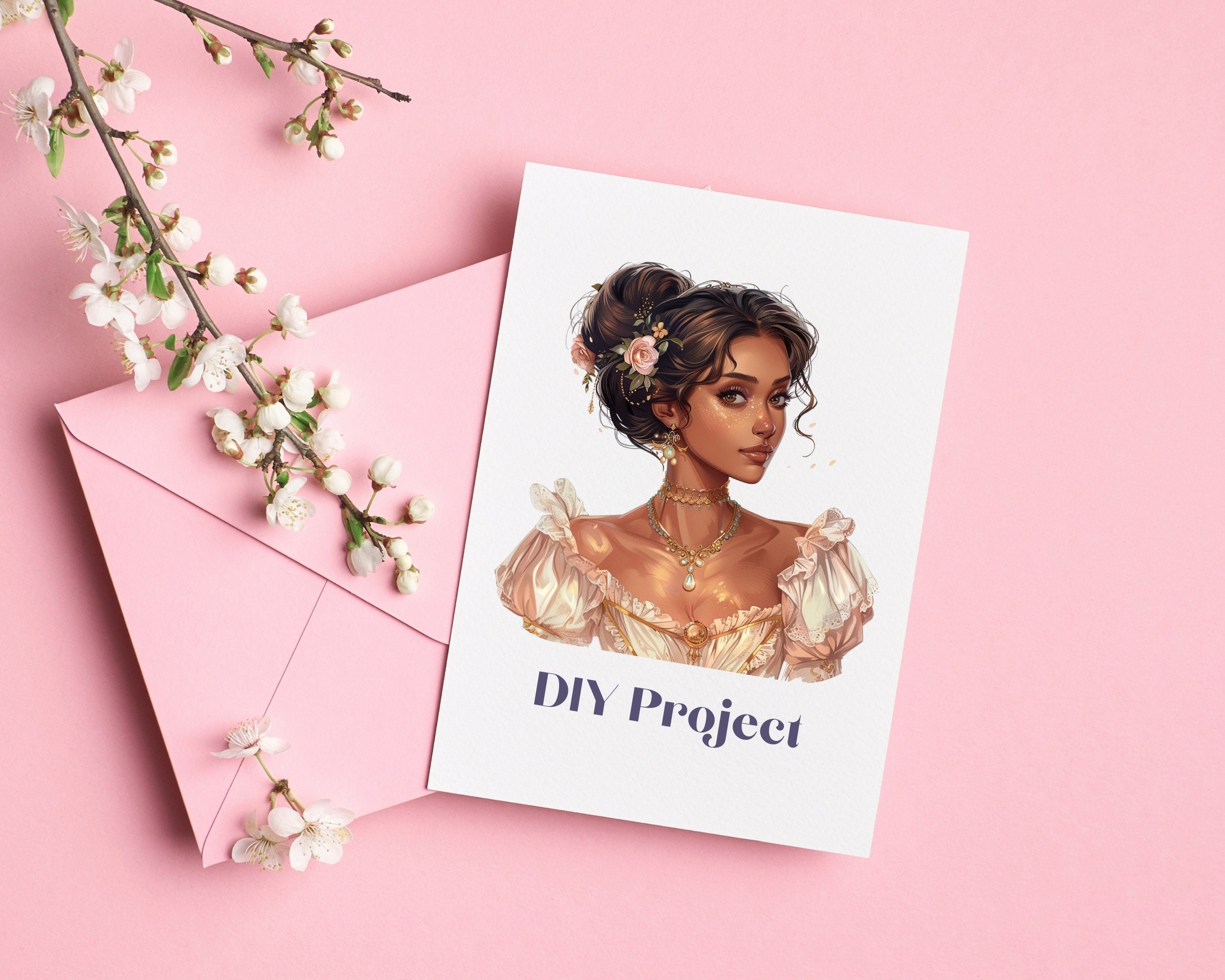 Regency Love & Life Clipart: Watercolor Historical Romance PNG Bundle ...