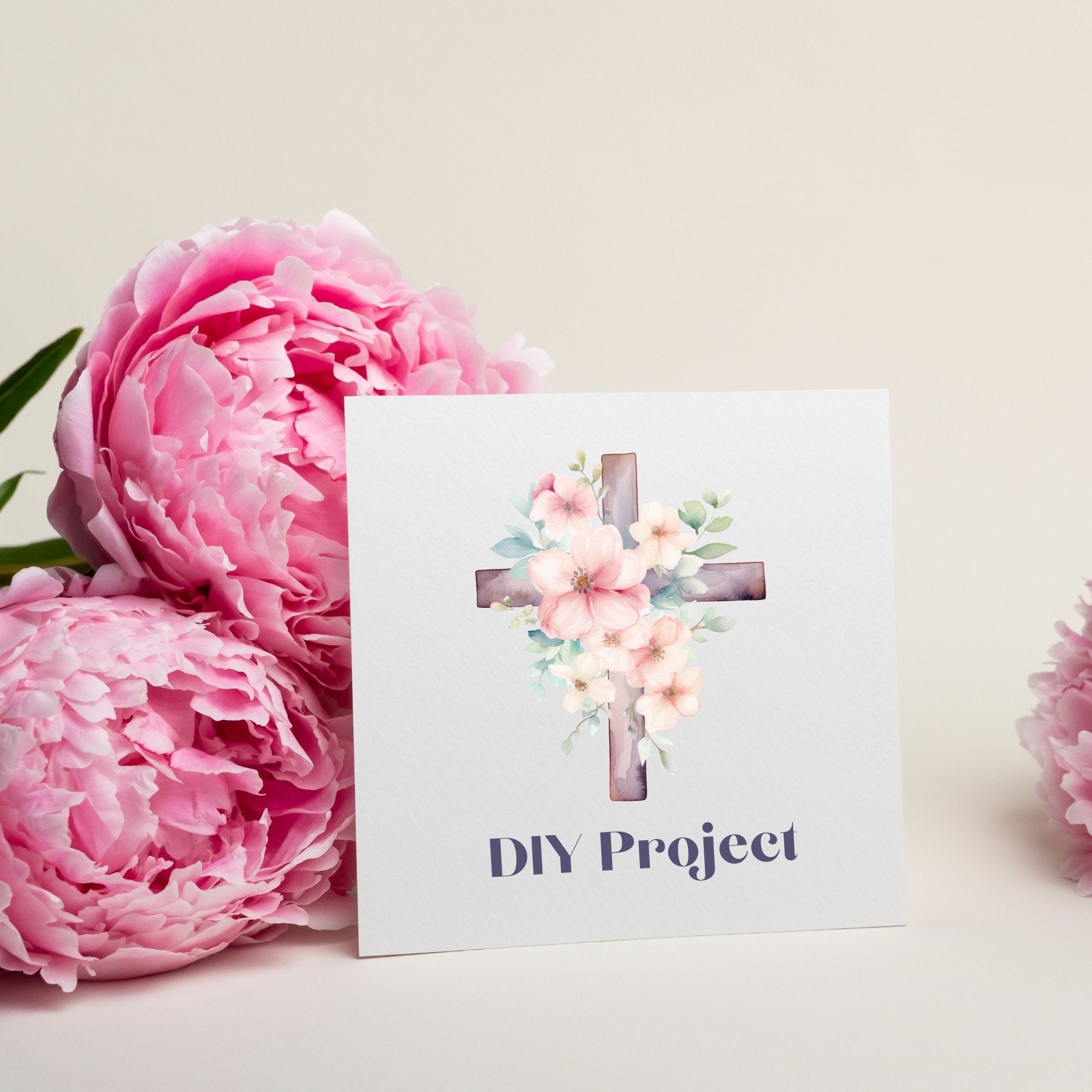 Christian Cross Watercolor Clipart Collection, Floral Cross Clipart ...