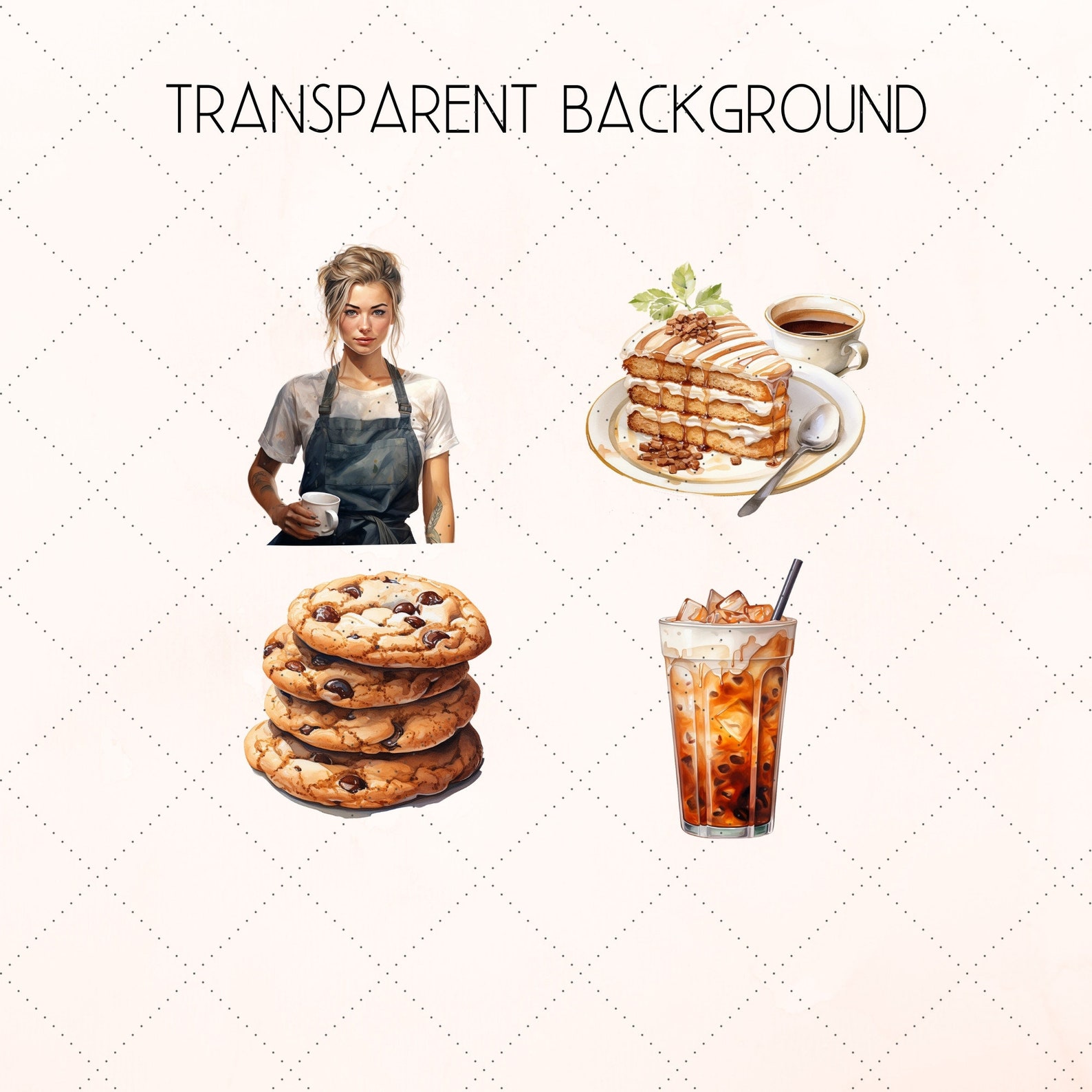 Watercolor Coffee Lover Clipart Bundle, Coffee Shop Watercolor Clipart ...