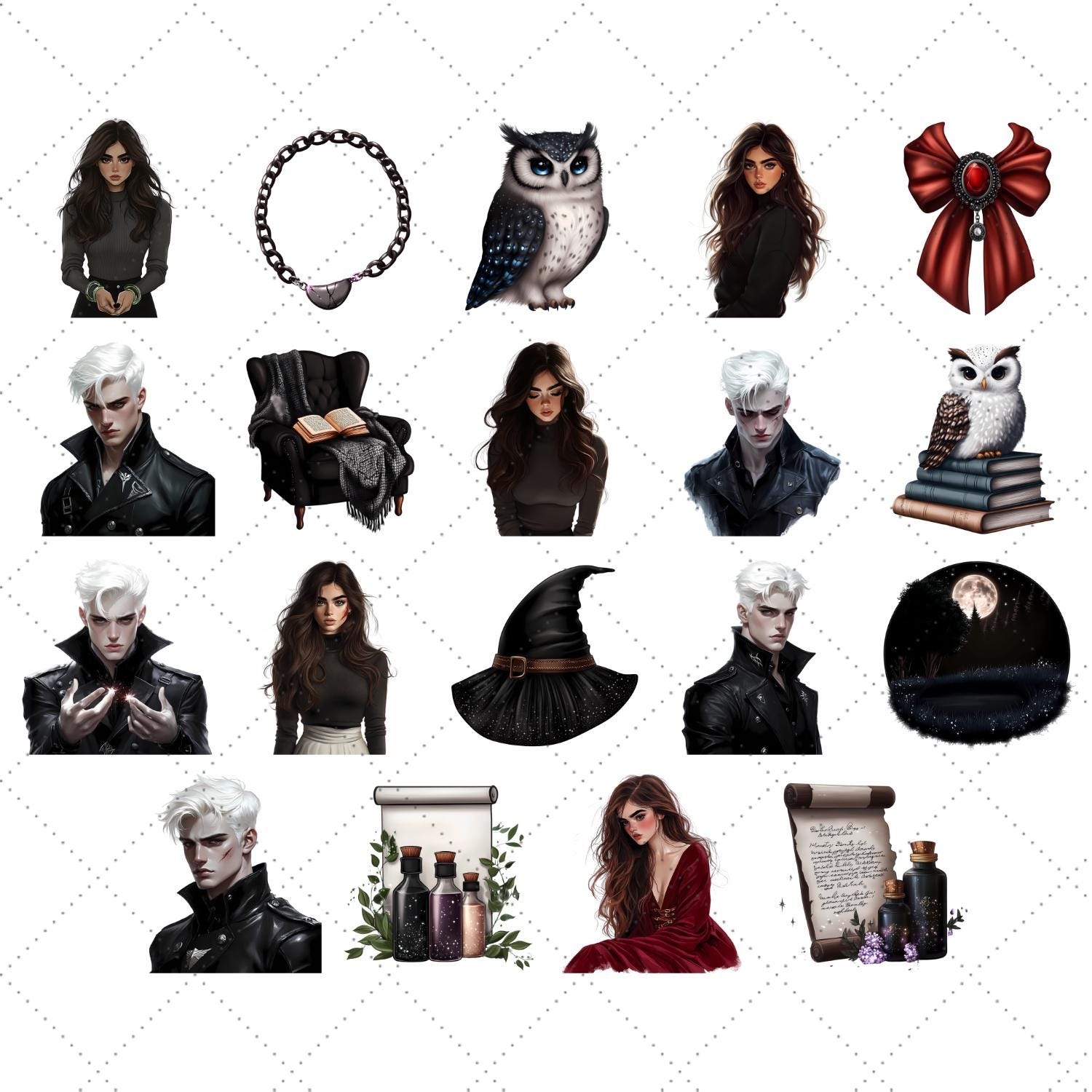 Enslaved Hearts Clipart: Dark Fantasy Romance PNG Bundle (93 Pngs ...