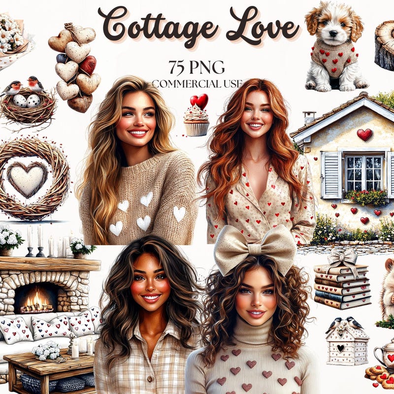 Watercolor Valentine - Etsy