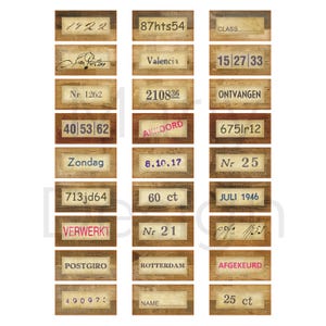 RUSTIC LABELS, Labels for Junk Journaling, Cardmaking, Scrapbooking ...