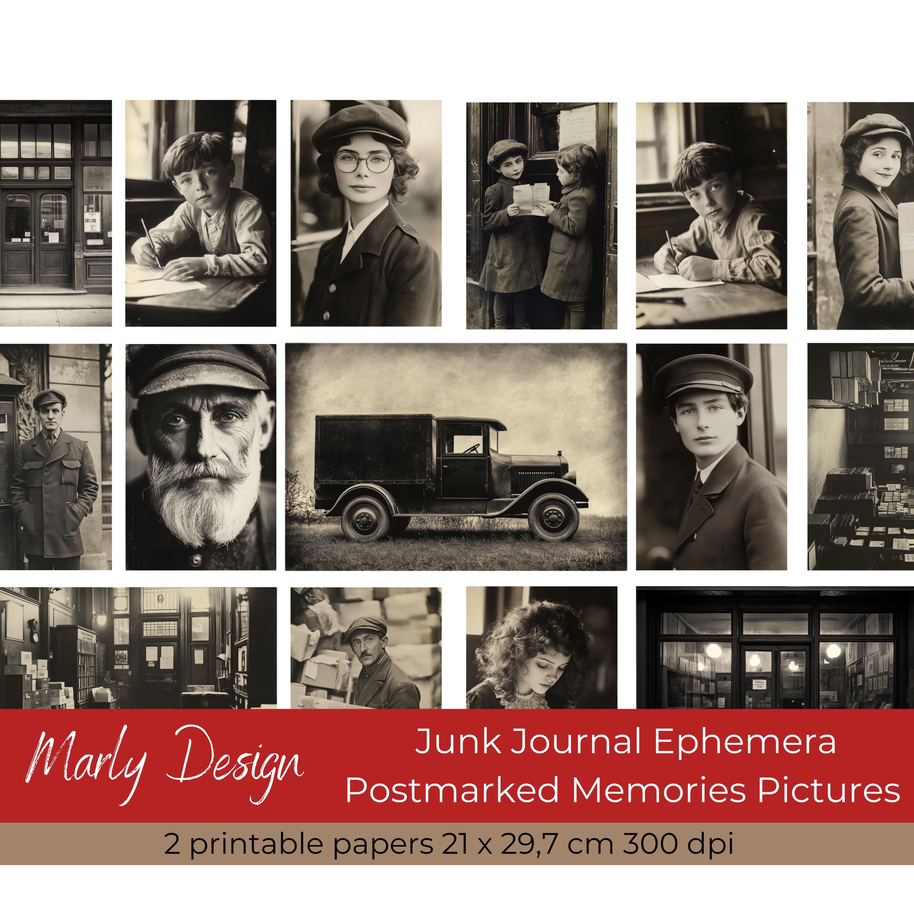 POSTMARKED MEMORIES PICTURES, Vintage Photo's, Postal Theme, Mailman ...