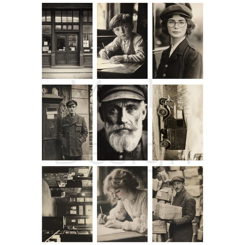 POSTMARKED MEMORIES PICTURES, Vintage Photo's, Postal Theme, Mailman ...