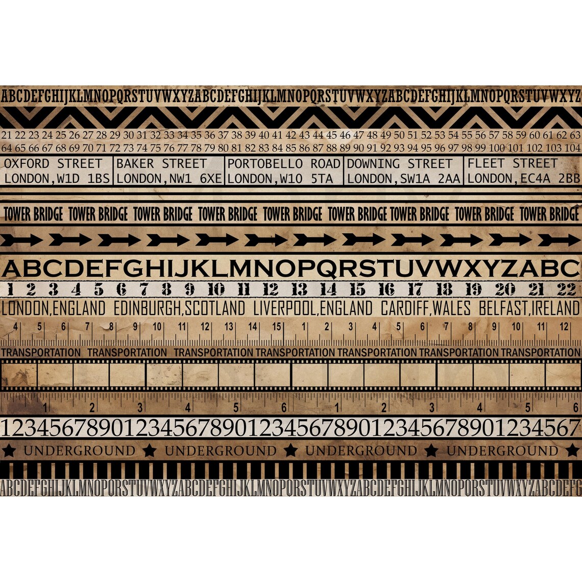 PAPER PATHWAYS PAPERSTRIPS, Paper Strips With Text Numbers & Symbols ...