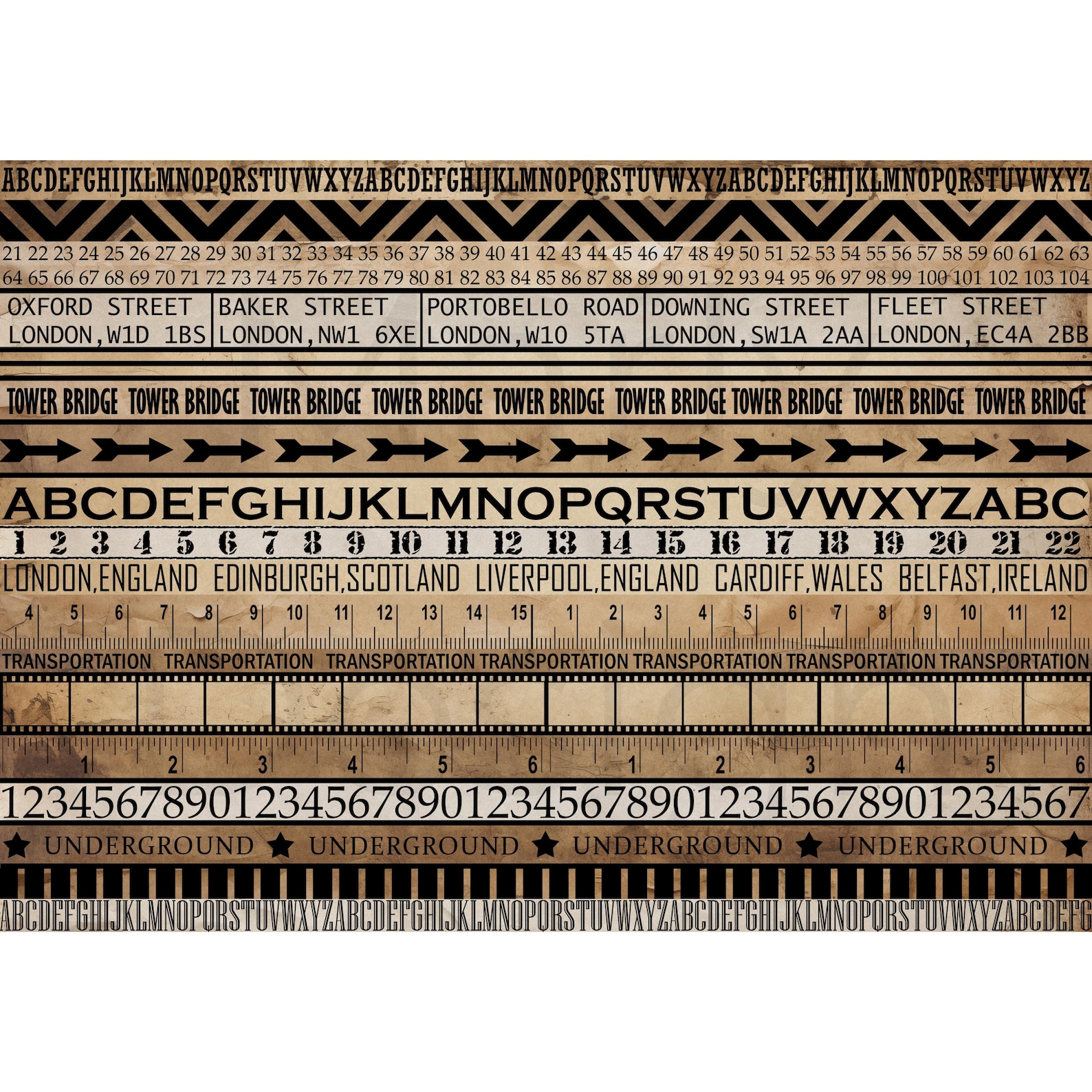 PAPER PATHWAYS PAPERSTRIPS, Paper Strips With Text Numbers & Symbols ...