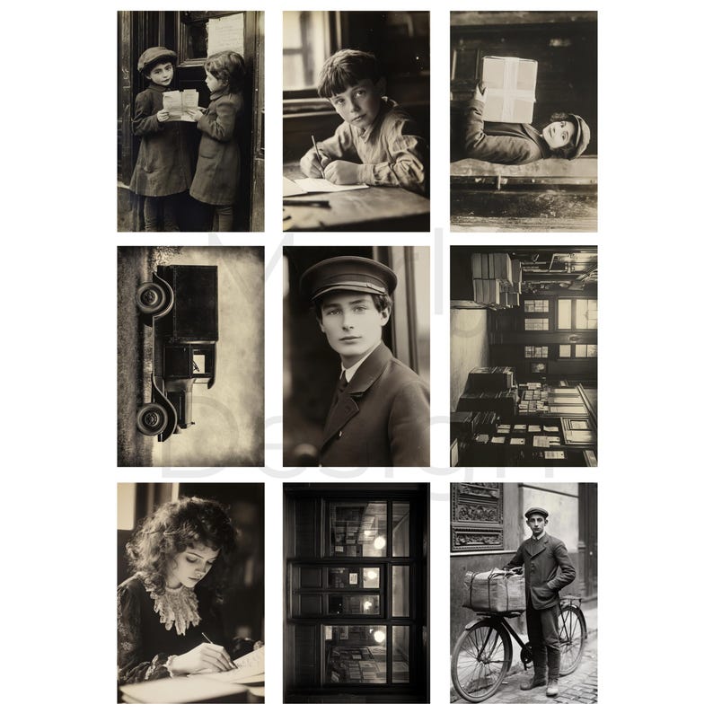 POSTMARKED MEMORIES PICTURES, Vintage Photo's, Postal Theme, Mailman ...