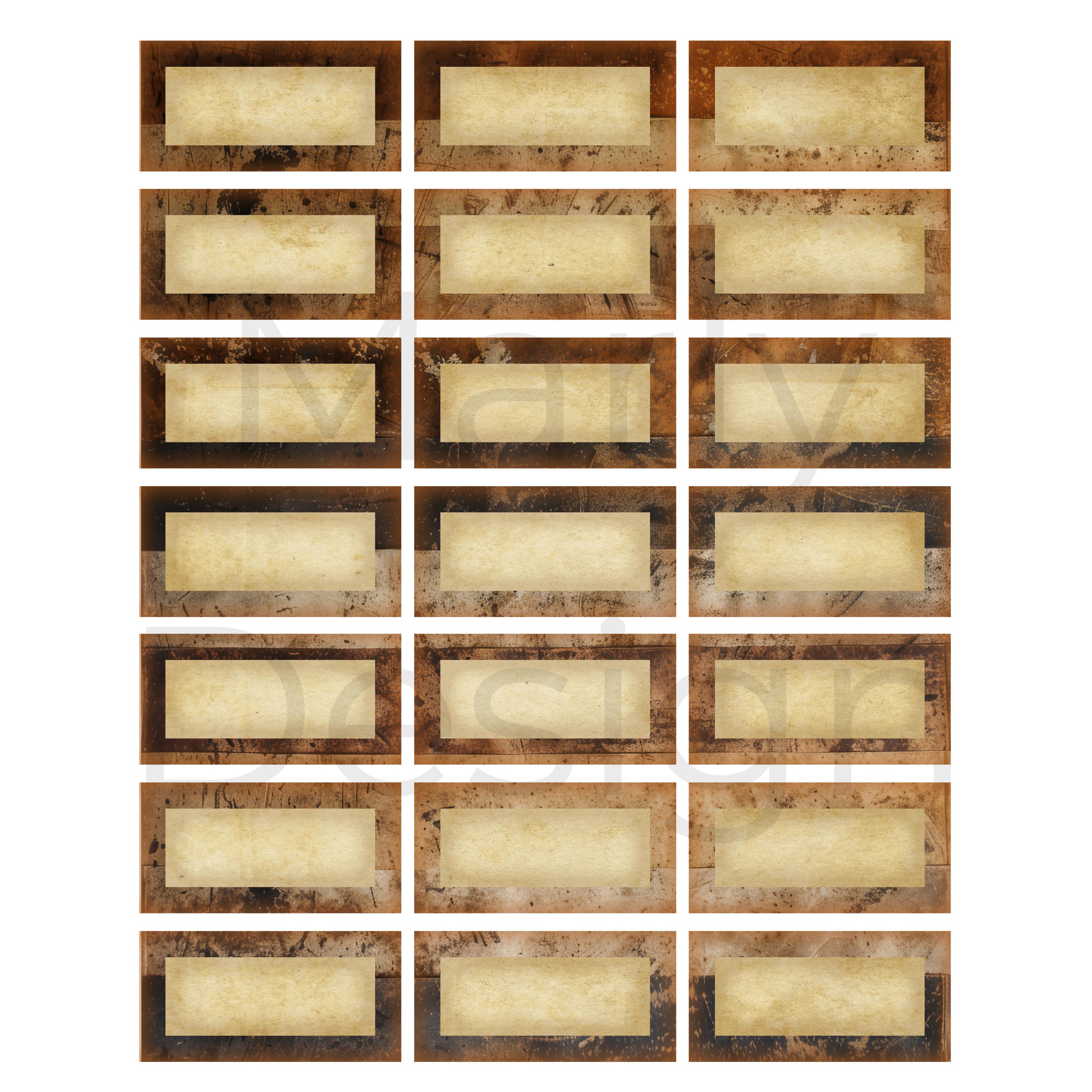 RUSTIC LABELS, Labels for Junk Journaling, Cardmaking, Scrapbooking ...