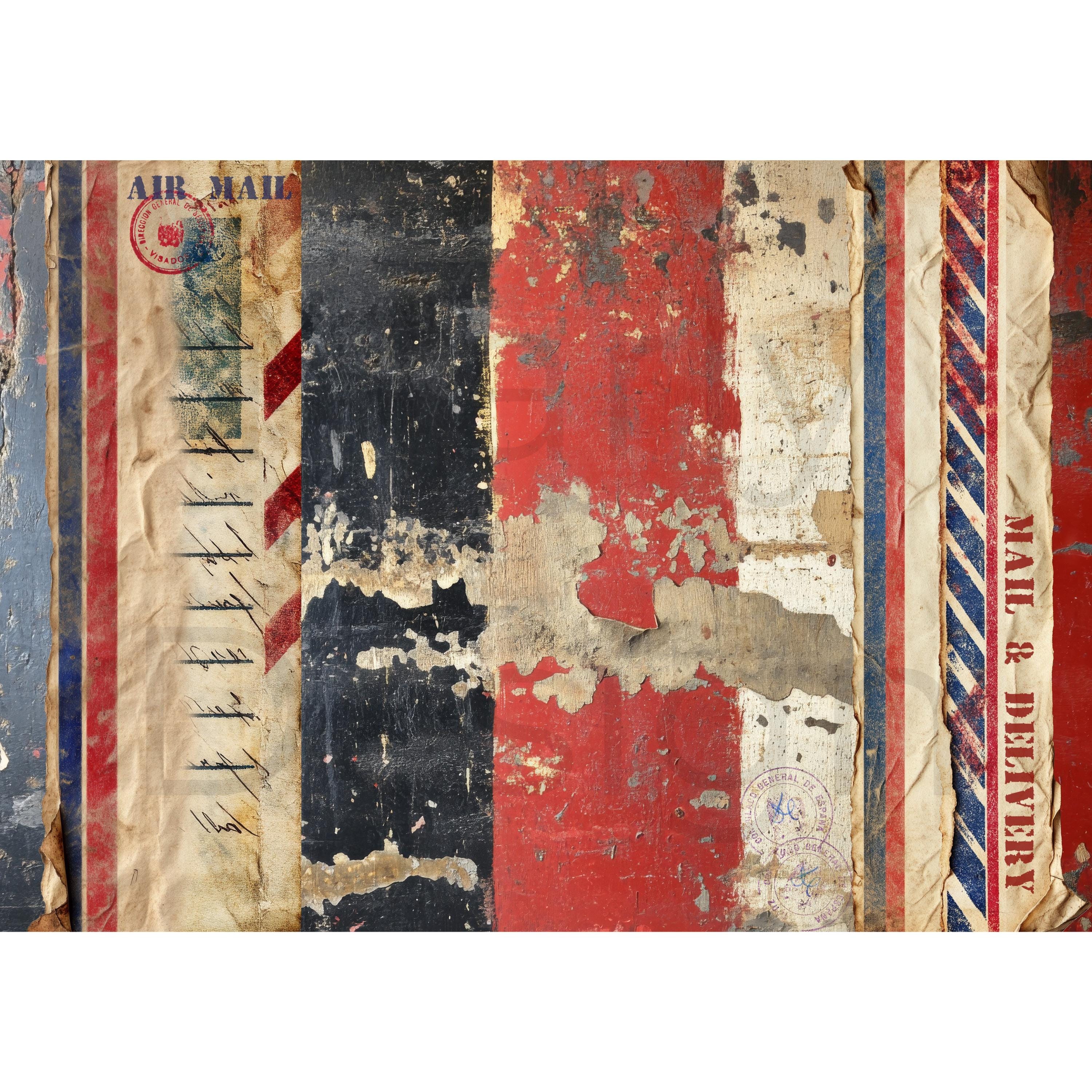 Postmarked Memories Junk Journal Backgrounds, Vintage Grunge Postal ...