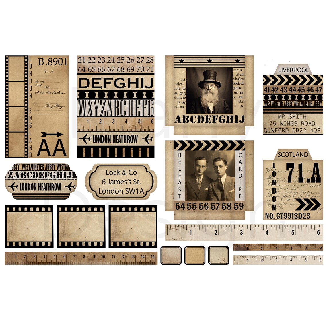 PAPER PATHWAYS ENVELOPE, Loaded Envelope, Vintage Ephemera, Frames ...