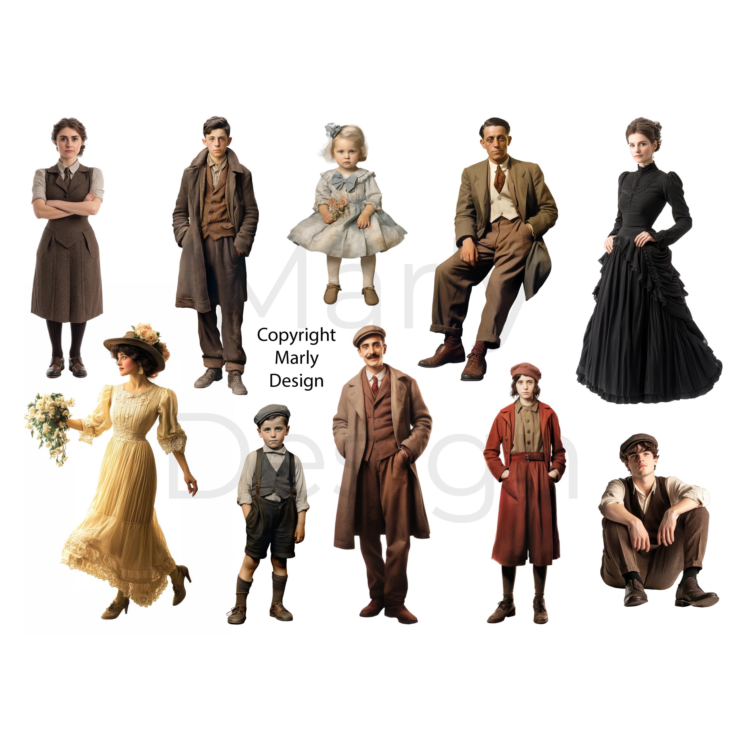 ROARING TWENTIES PORTRAITS, Paper Dolls, Fussy Cut, Vintage Photo's ...